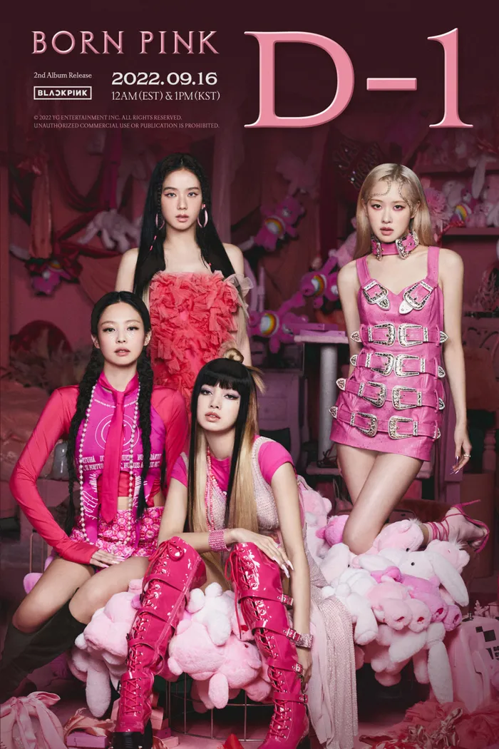 Pakai Outfit Serba Pink, Intip Gaya Rambut Unik BLACKPINK di Poster Born Pink - Parapuan
