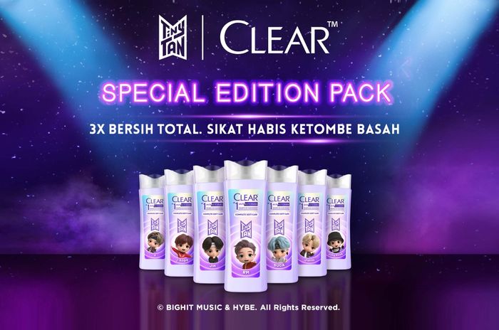 Kolaborasi dengan TinyTAN BTS, CLEAR Luncurkan Sampo dengan Kemasan ...