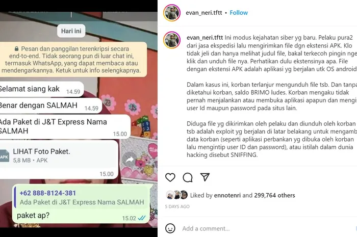 Viral di Medsos Modus Penipuan Kirim File APK di WA, Kuras Rekening Korban hingga Ludes - Parapuan