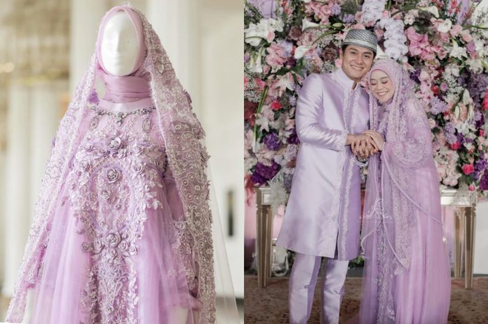 Detail Cantik Busana Pengajian Lesti dan Rizki Billar yang Serba Lilac ...