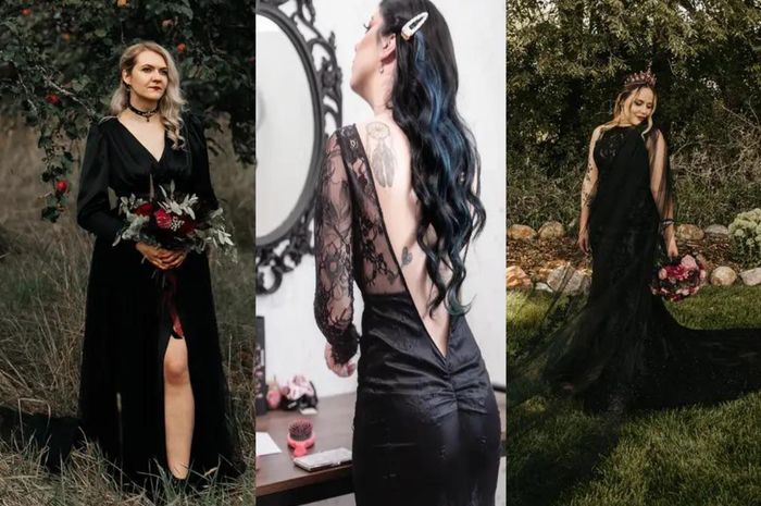 Tak Melulu Putih, Ini 5 Inspirasi Gaun Pengantin Warna Hitam yang ...