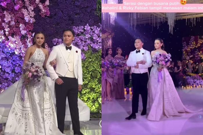 Bedah Gaya Busana Resepsi Pernikahan Mahalini Raharja dan Rizky Febian ...