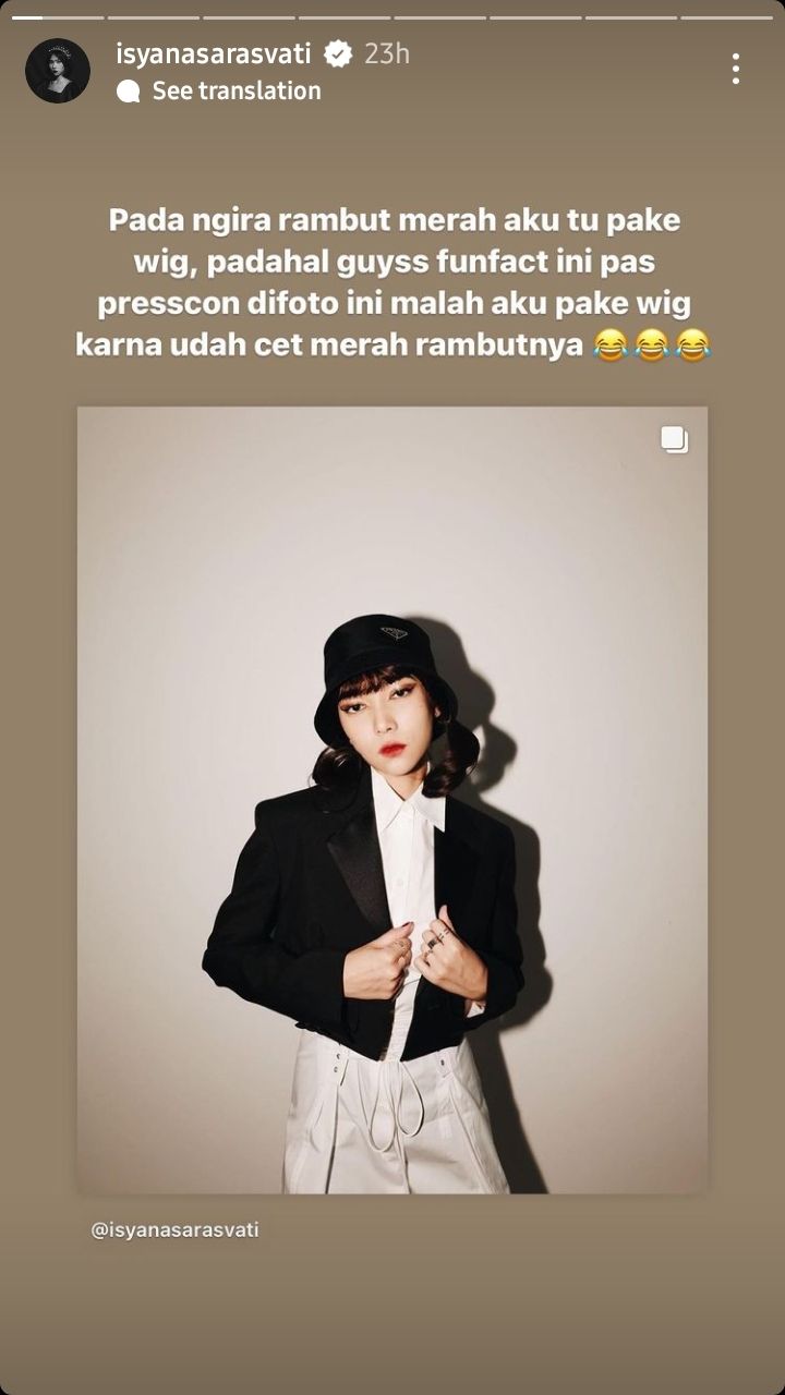 Rambut Baru Isyana Sarasvati Kejutkan Penggemar, Sempat Dikira Pakai Wig