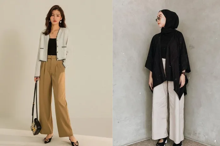 5 Inspirasi Outfit ke Kantor dengan Celana Kulot, Gunakan Outer - Parapuan