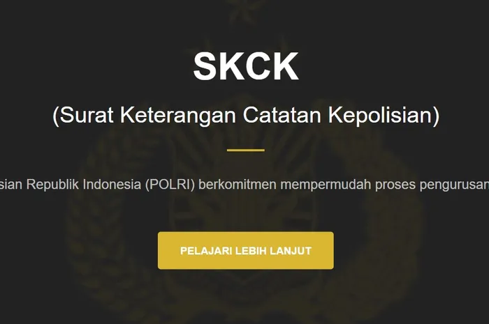 Cara dan Syarat Membuat SKCK Online untuk Melamar Lowongan Kerja BUMN ...