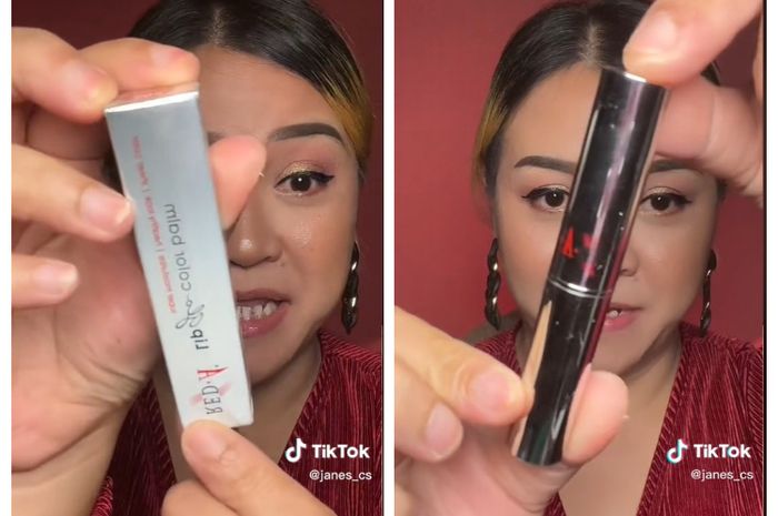 Red A Lip Glo Color Balm Viral Di Tiktok Mirip Lip Glow Dior Parapuan